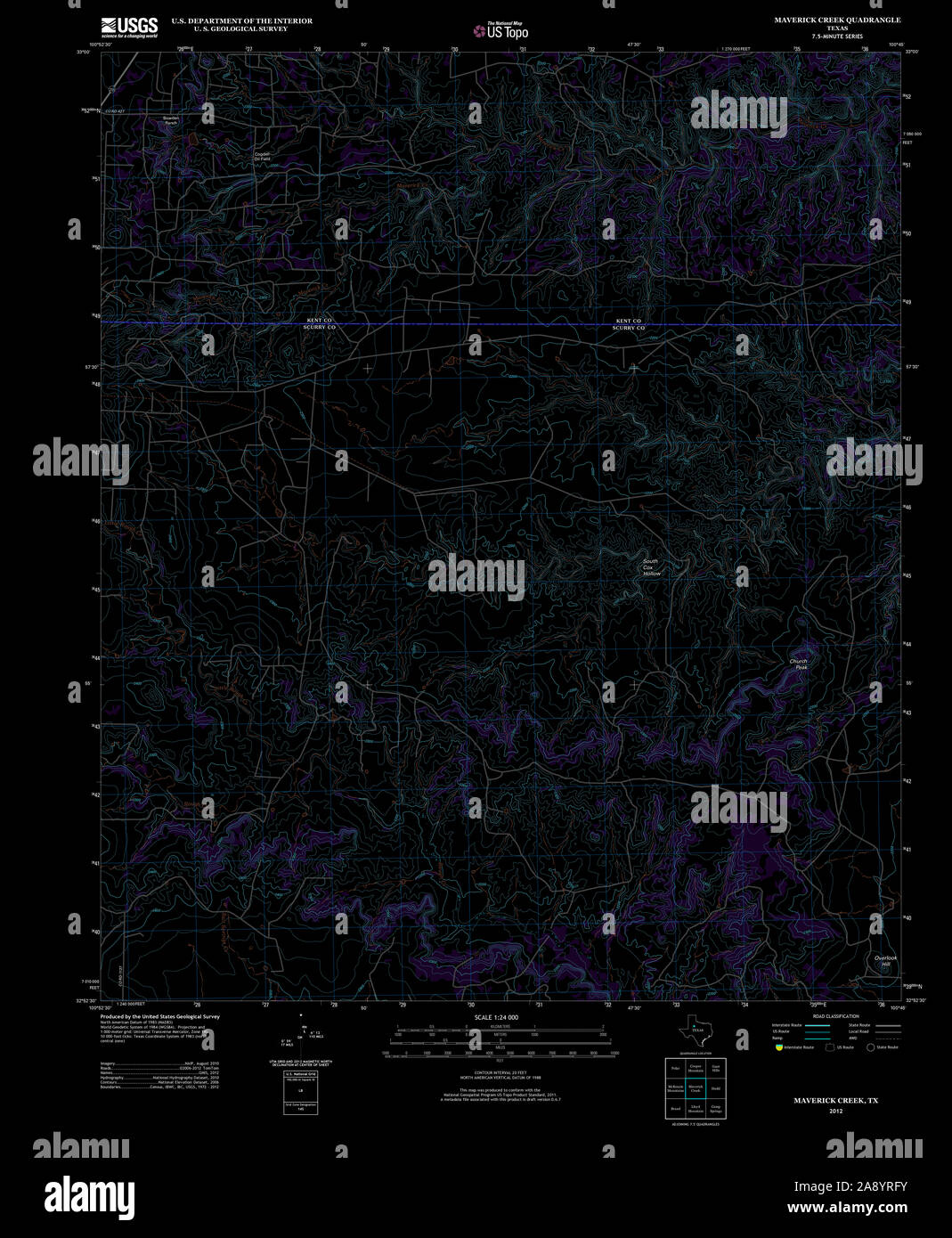USGS TOPO Map Texas TX Maverick Creek 20121205 TM Inverted Restoration ...