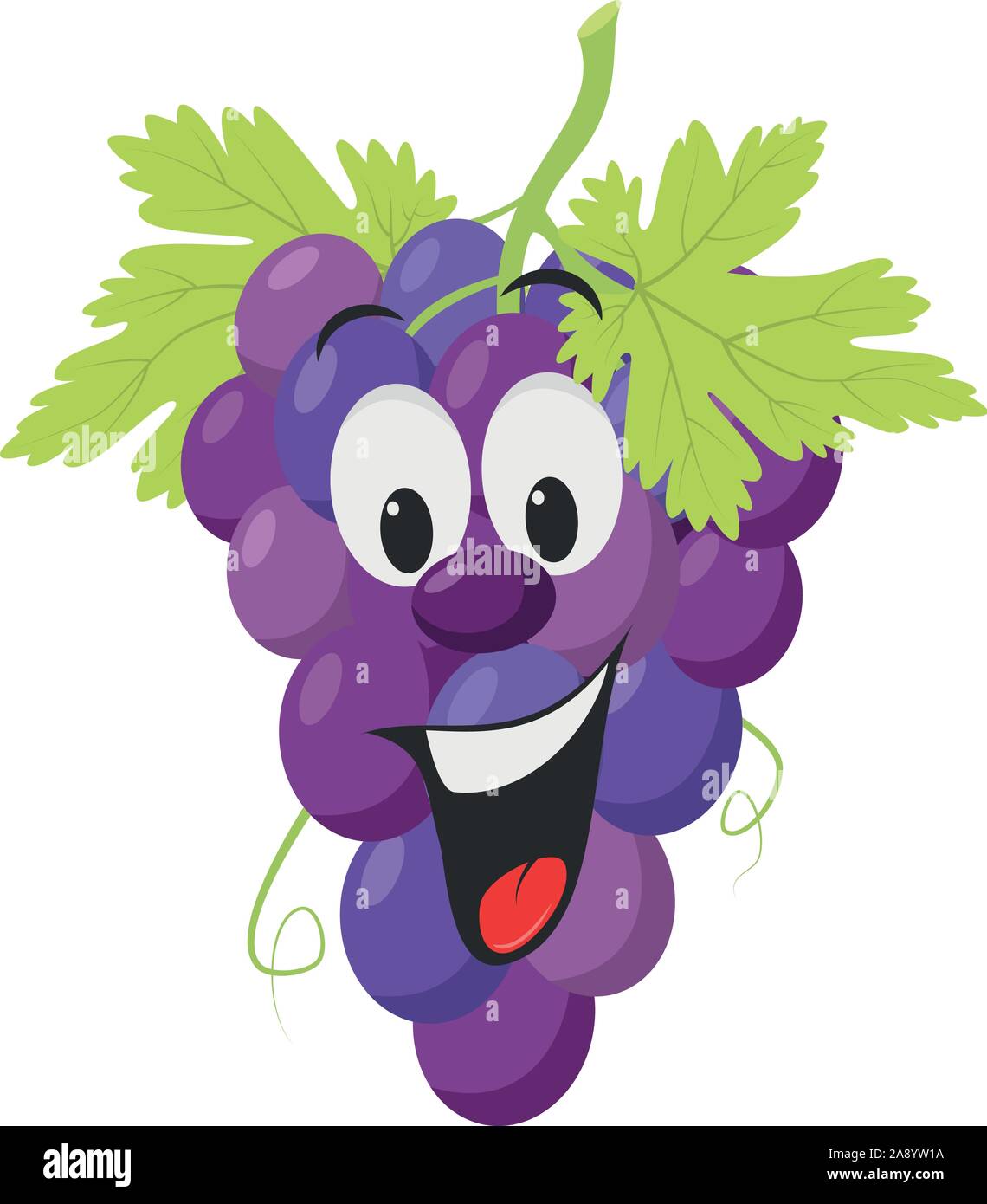 Cartoon Grapes With Faces