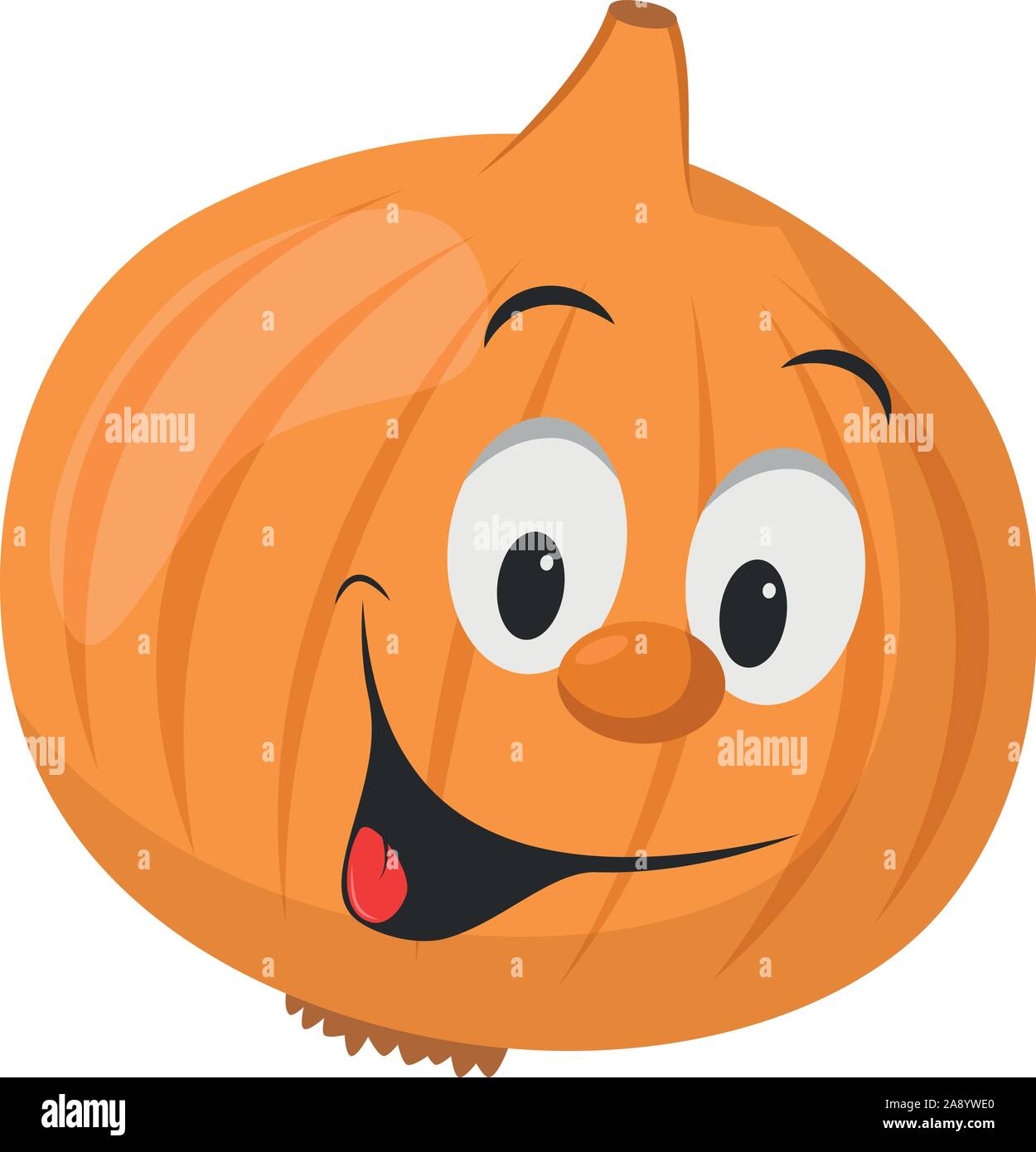 Cartoon white onion smiling happy Stock Vector Images - Alamy