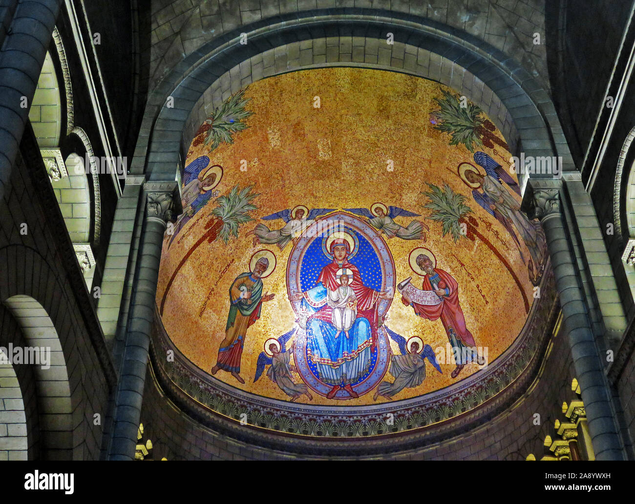 Monte Carlo.Principality of Monaco.Cathedral.Apse mosaic Stock Photo - Alamy