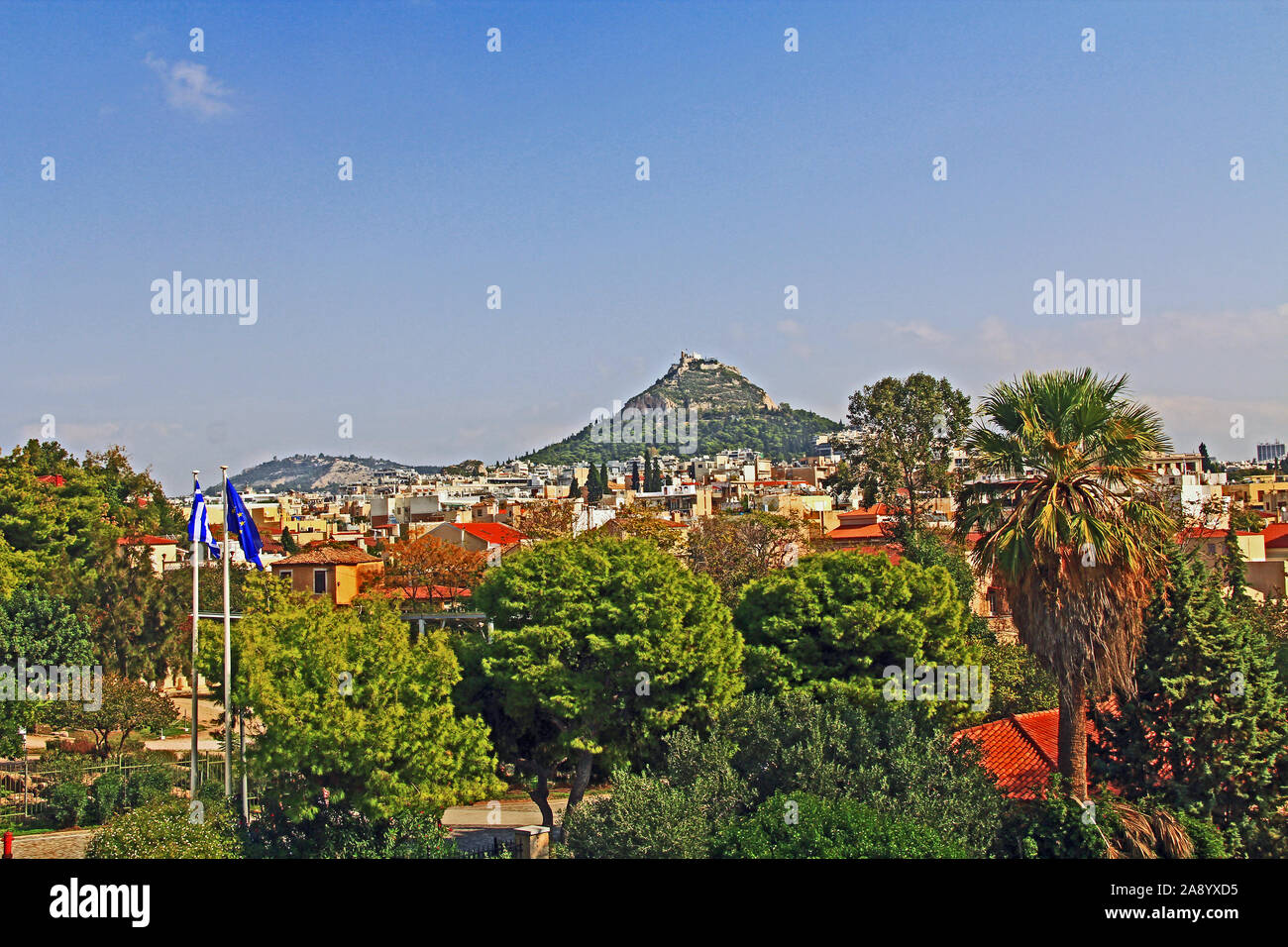 View of Mount Lycabettus and the City of Athens, Greece Stock Photo - Alamy