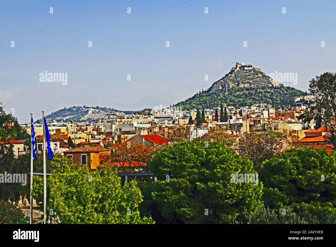 View of Mount Lycabettus and the City of Athens, Greece Stock Photo - Alamy