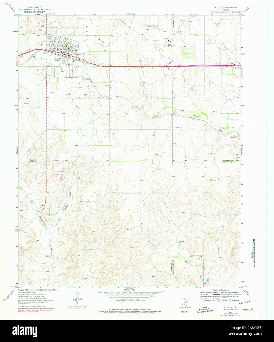 Map of mclean texas hi-res stock photography and images - Alamy