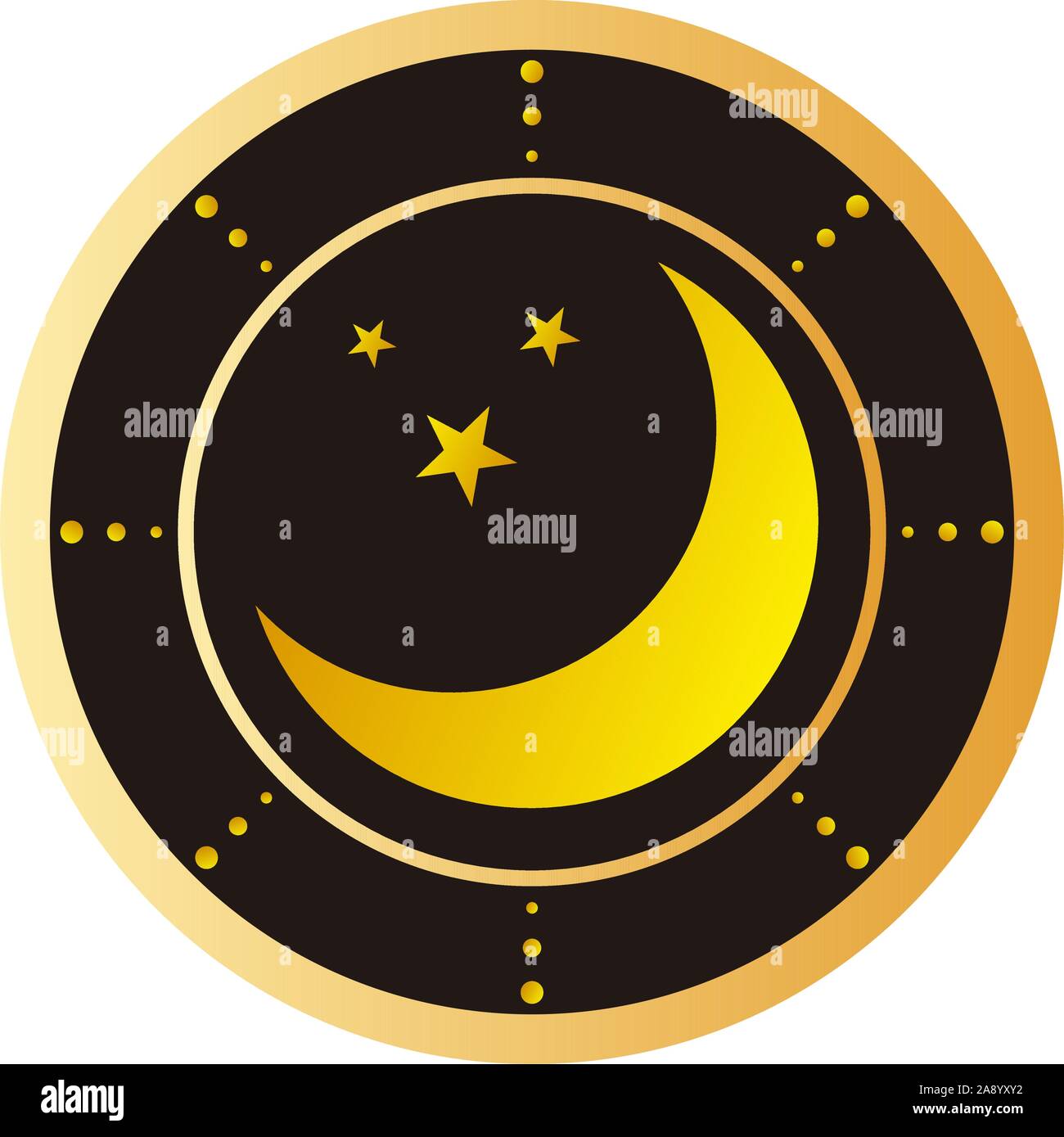 Isolated arabic moon on a window - Vector illustration Stock Vector ...