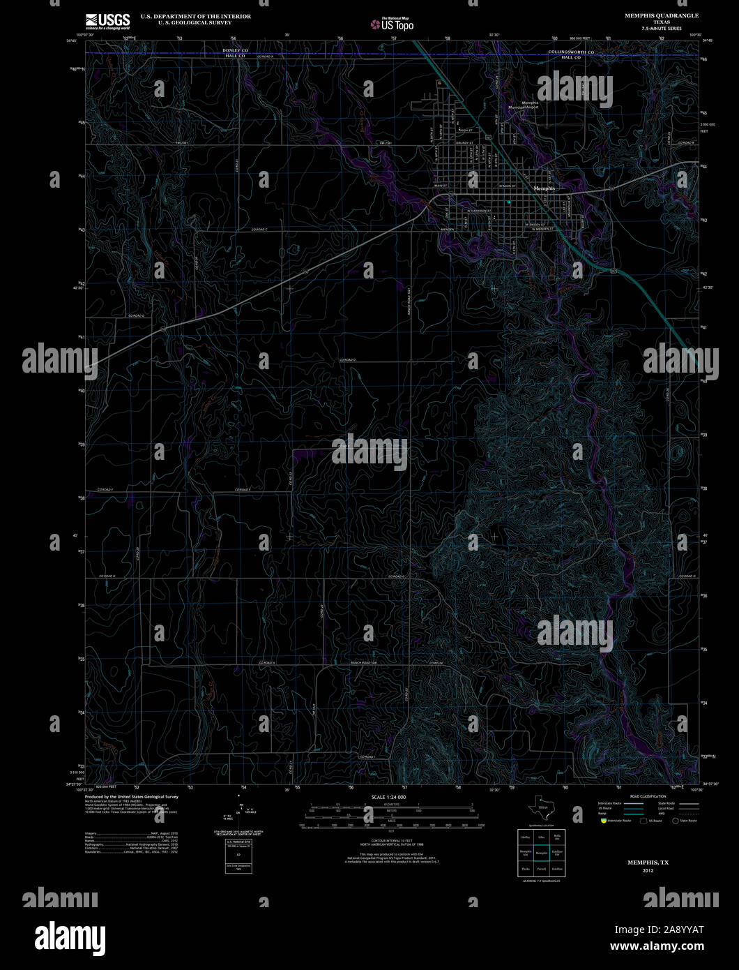 Map of memphis texas hi-res stock photography and images - Alamy