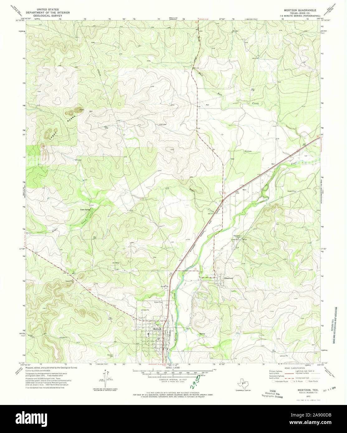 Map of mertzon hi-res stock photography and images - Alamy