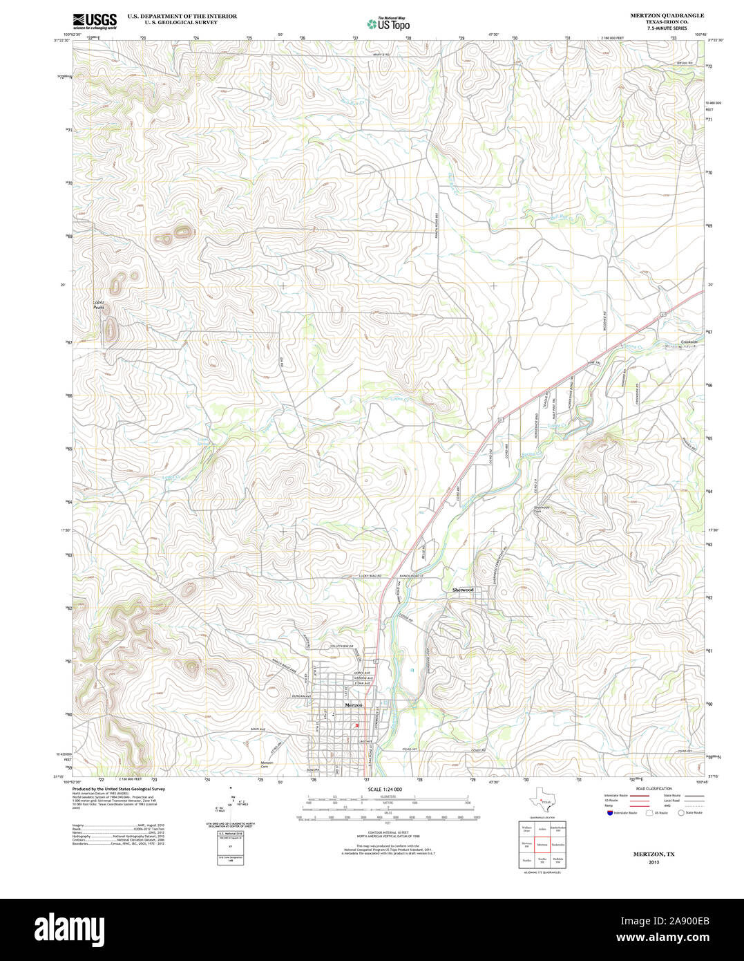 Mertzon map hi-res stock photography and images - Alamy