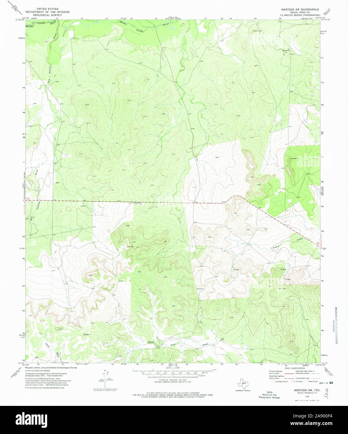 Mertzon map hi-res stock photography and images - Alamy