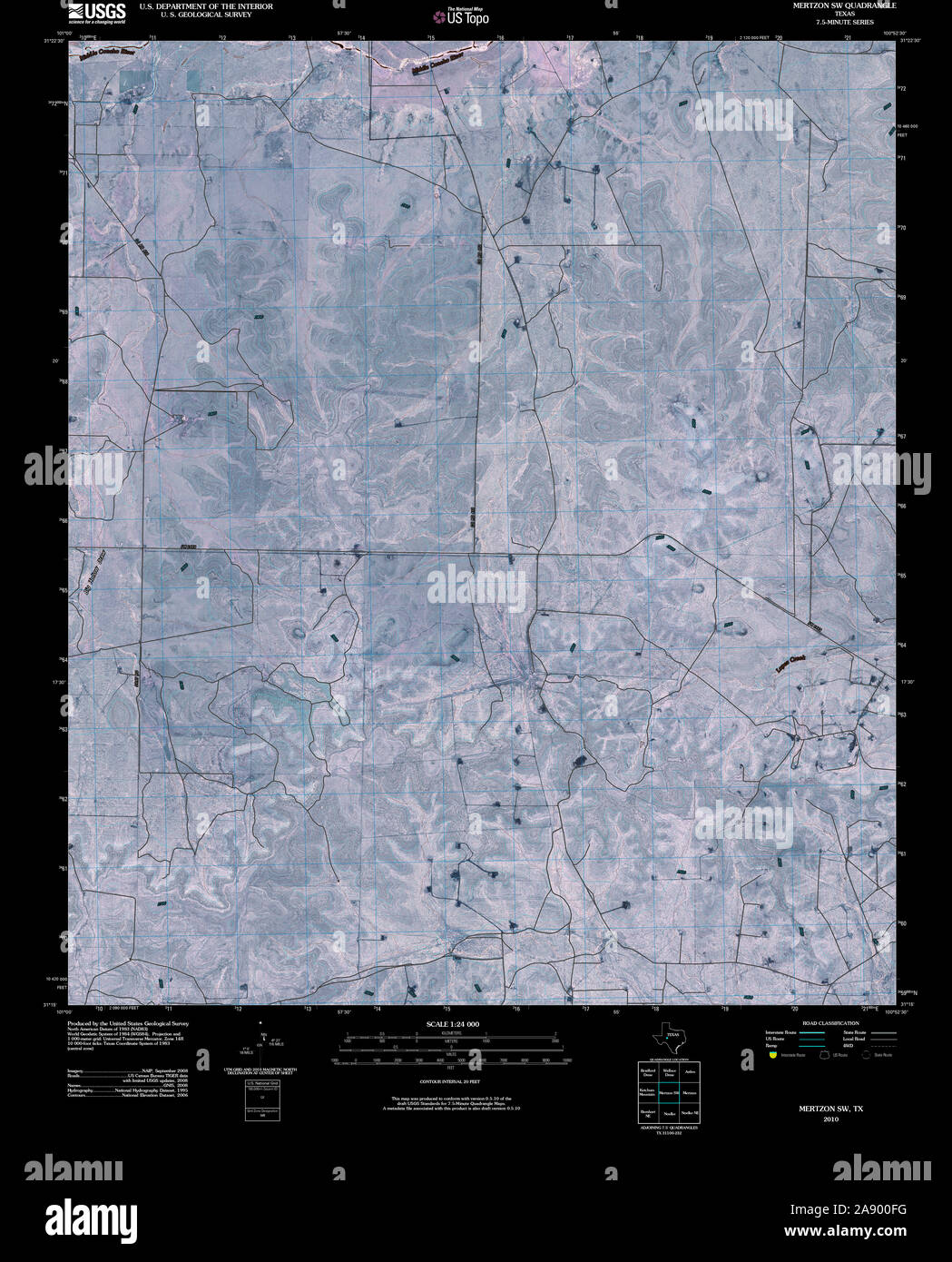 Mertzon map hi-res stock photography and images - Alamy