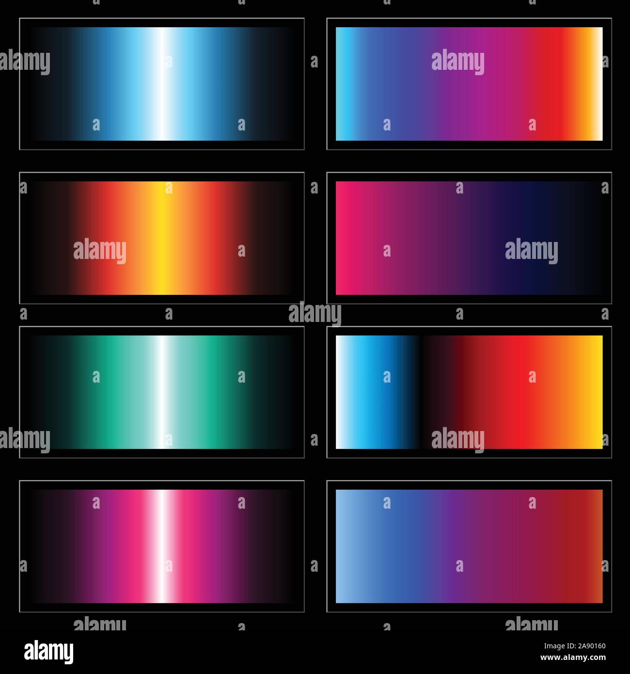 Set of futuristic neon gradients with 80s styled colors Stock Vector ...