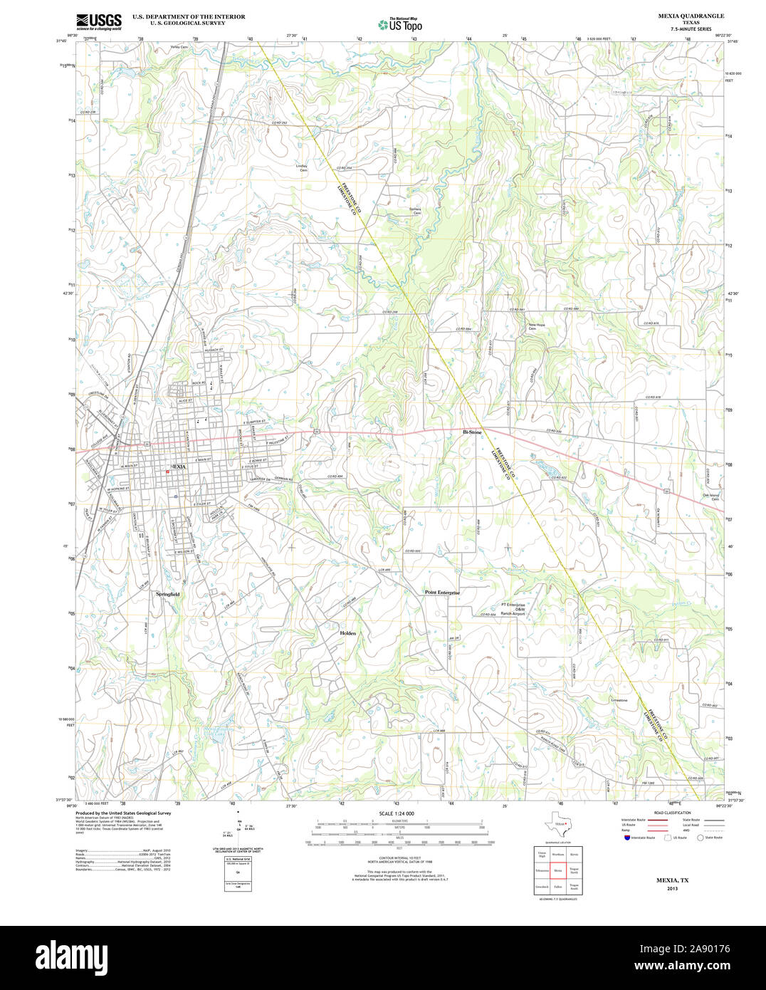 Map of mexia texas hi-res stock photography and images - Alamy