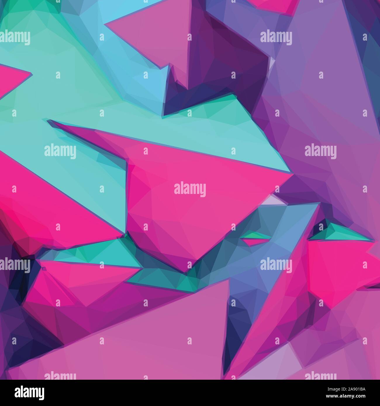 Abstract background with colorful blue and purple triangular shapes ...