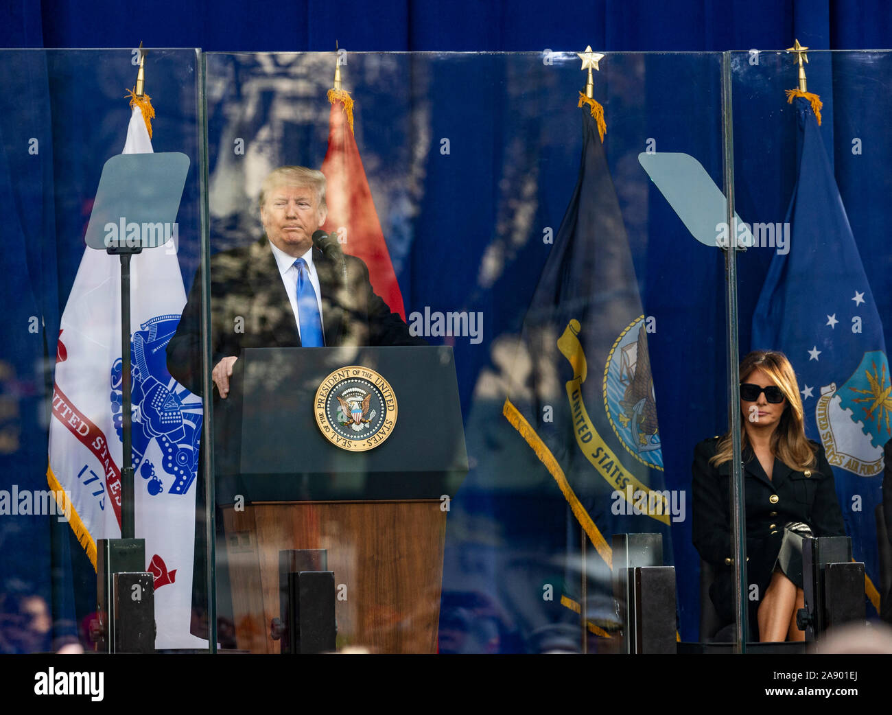 Us first lady melania trump not pictured listens to hi-res stock ...