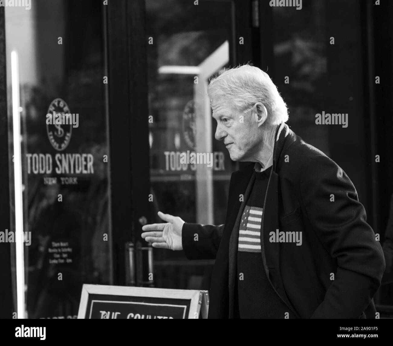 New York, NY - November 11, 2019: Former US President Bill Clinton ...
