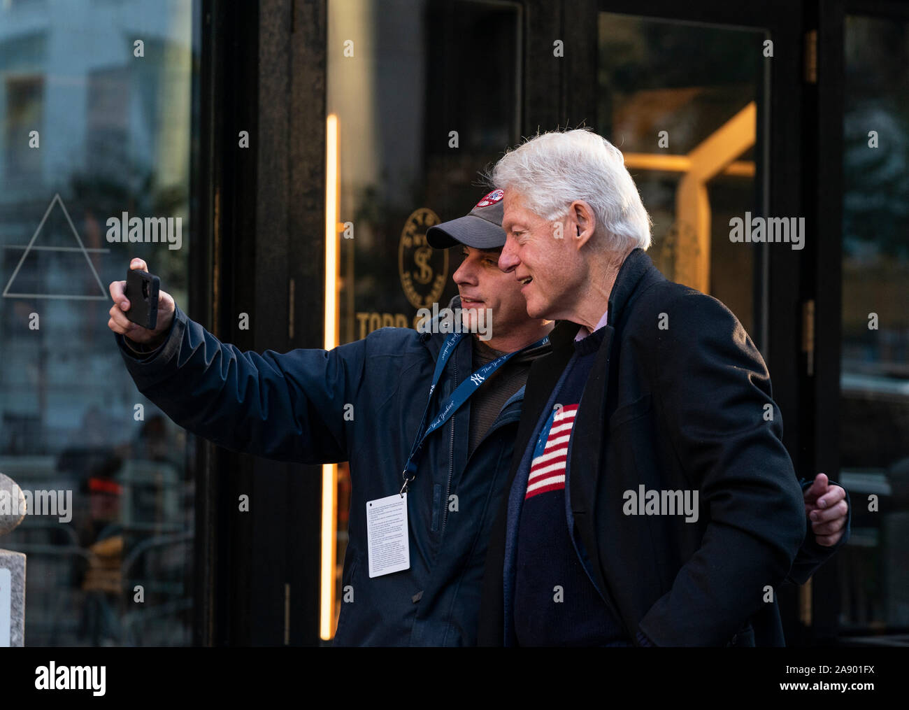New York, NY - November 11, 2019: Former US President Bill Clinton ...