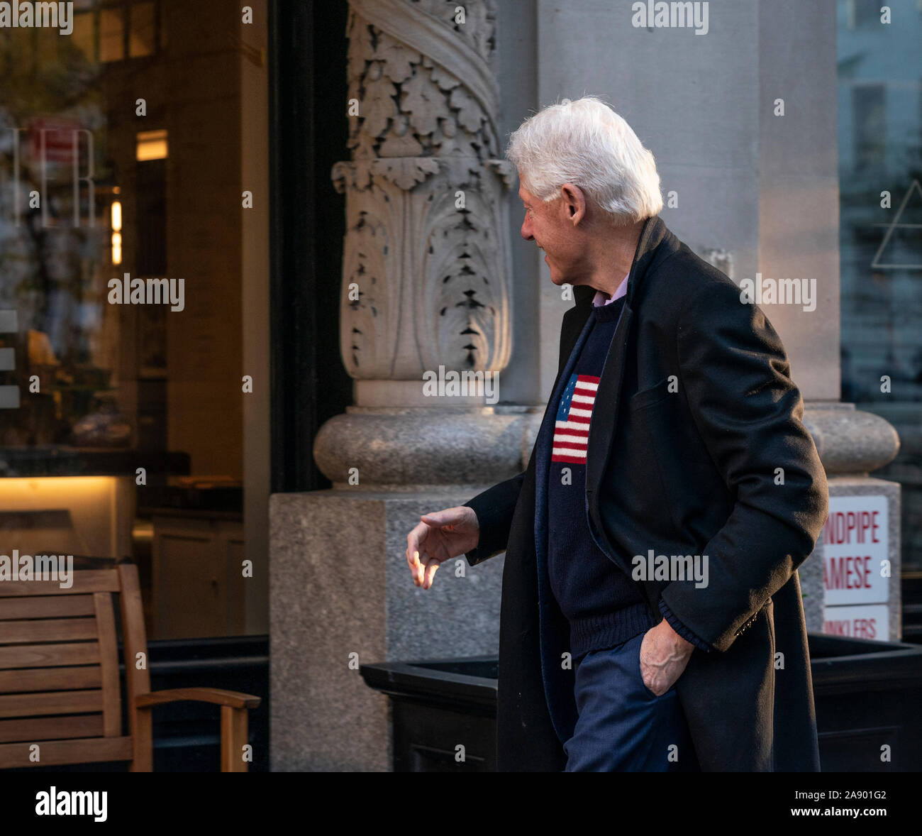 New York, NY - November 11, 2019: Former US President Bill Clinton ...
