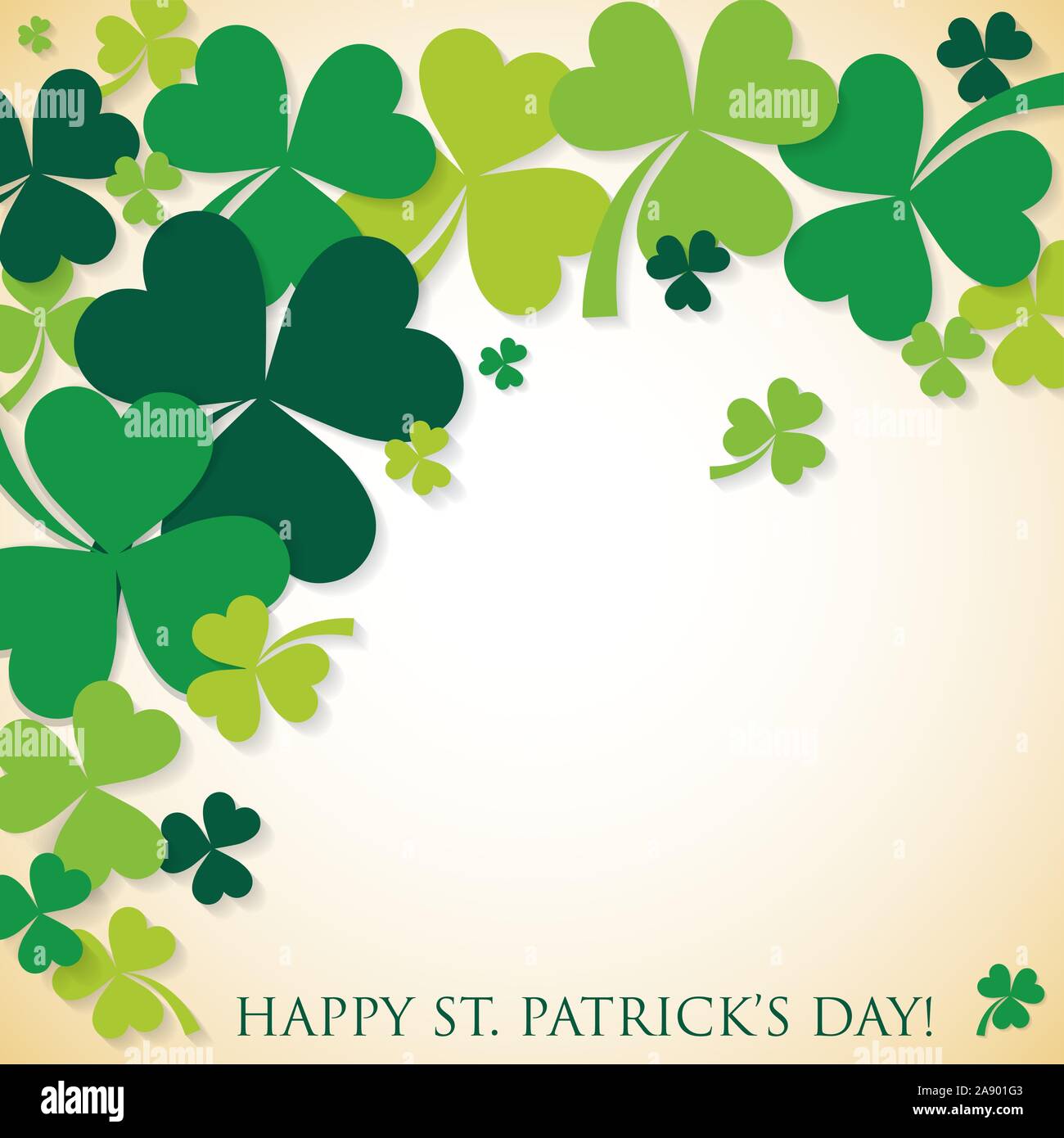 Shamrock clover St Patricks Day card in vector format Stock Vector ...
