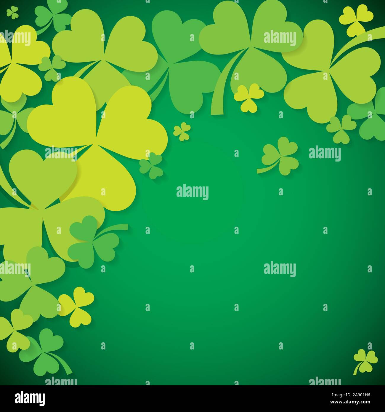 Shamrock clover St Patricks Day card in vector format Stock Vector ...