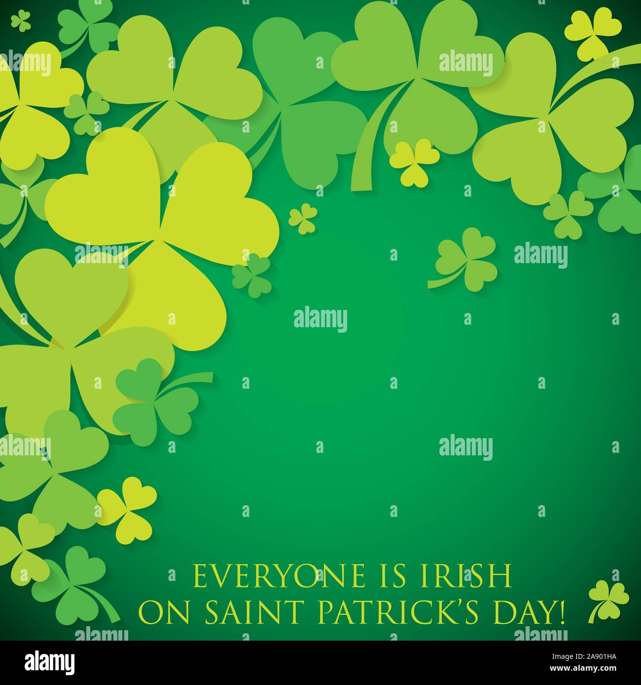 Shamrock clover St Patricks Day card in vector format Stock Vector ...