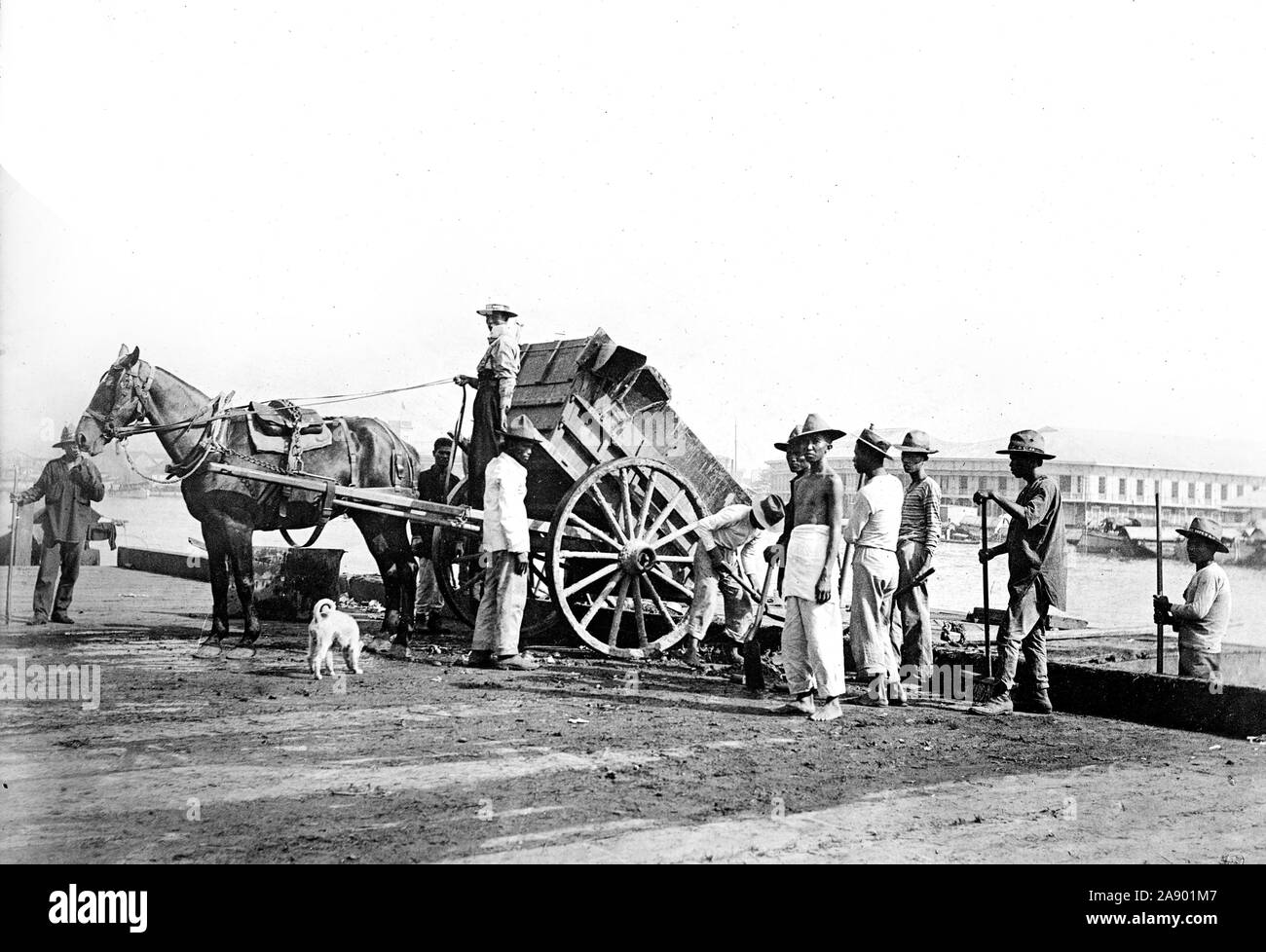 Early 1900s road construction in philippines hi-res stock photography ...