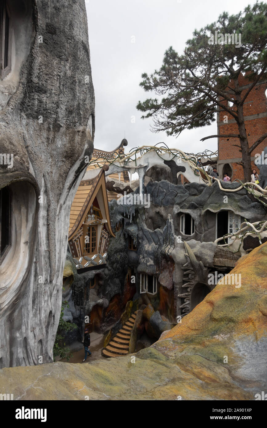 Funky architecture at Crazy House in Dalat / Da Lat Vietnam Stock Photo ...