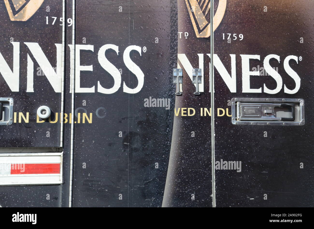 The side of a Guinness beer truck Stock Photo - Alamy