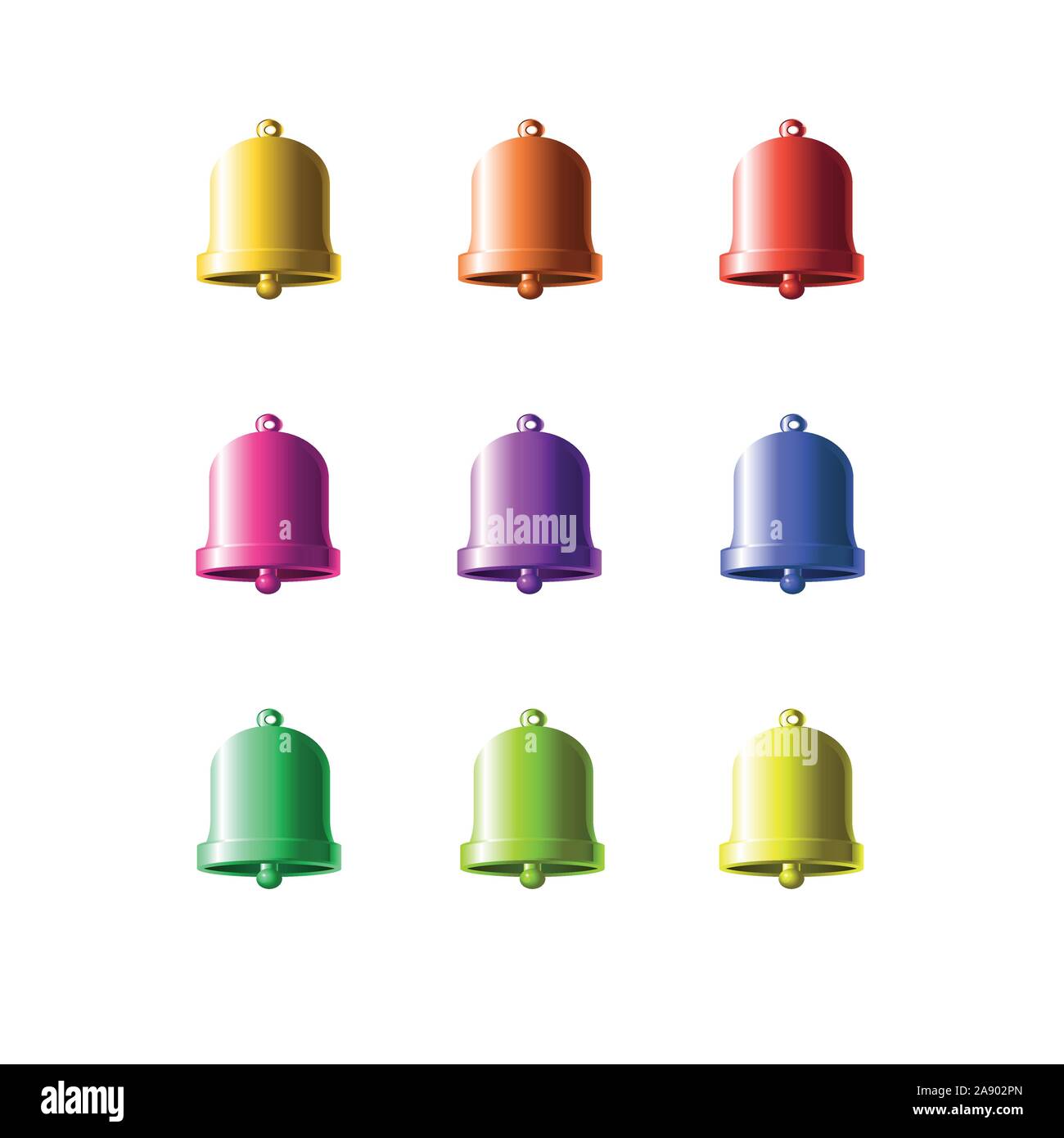 Bell gradient color set vector for graphic design, logo, web site ...