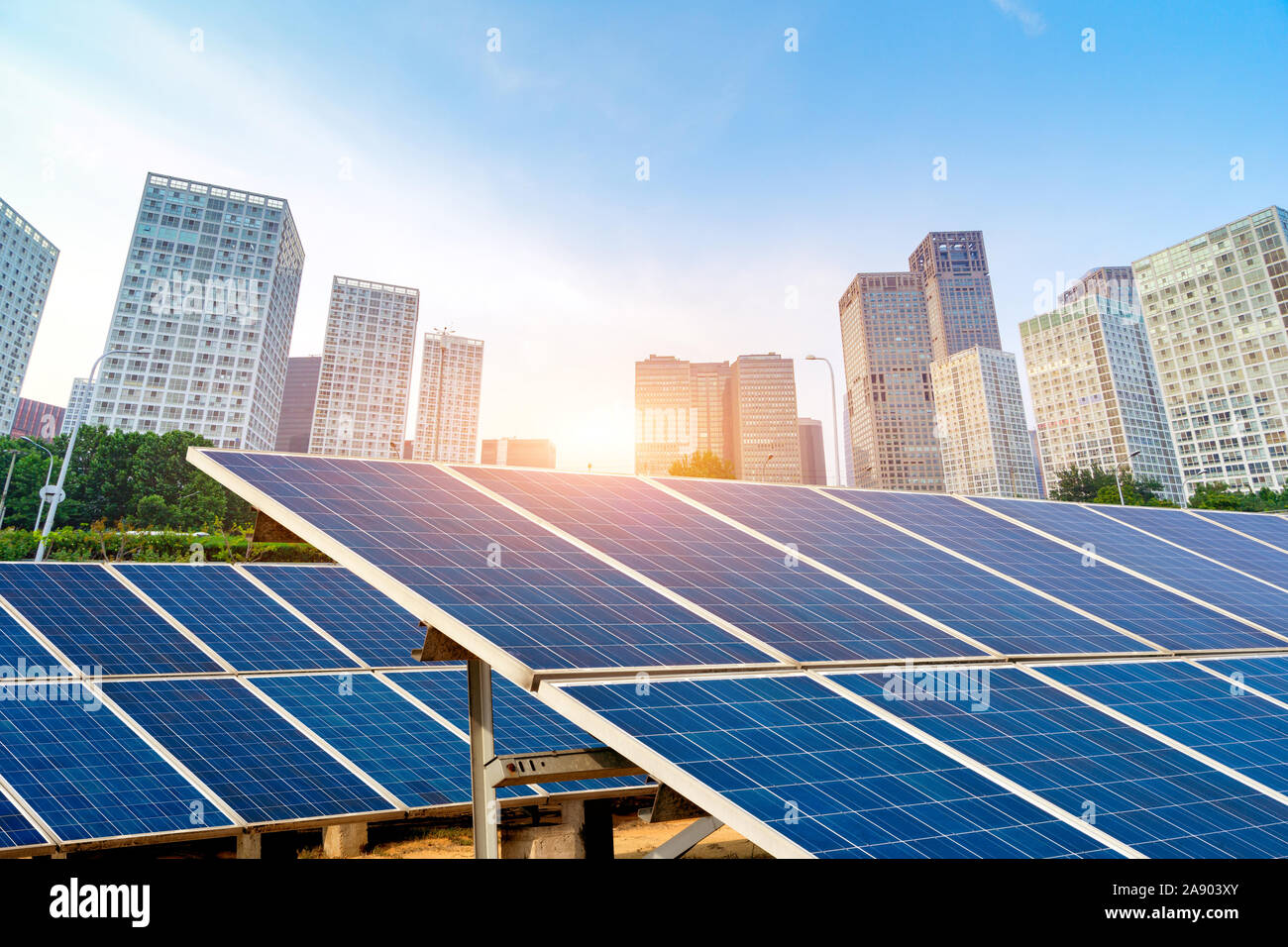 Beijing urban landscape, landmarks and solar panels Stock Photo - Alamy