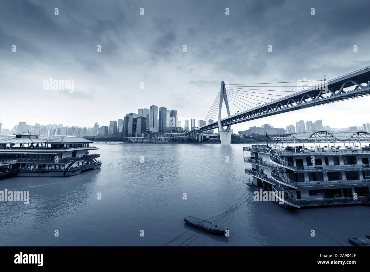 Chongqing city skyline, modern bridges and skyscrapers Stock Photo - Alamy