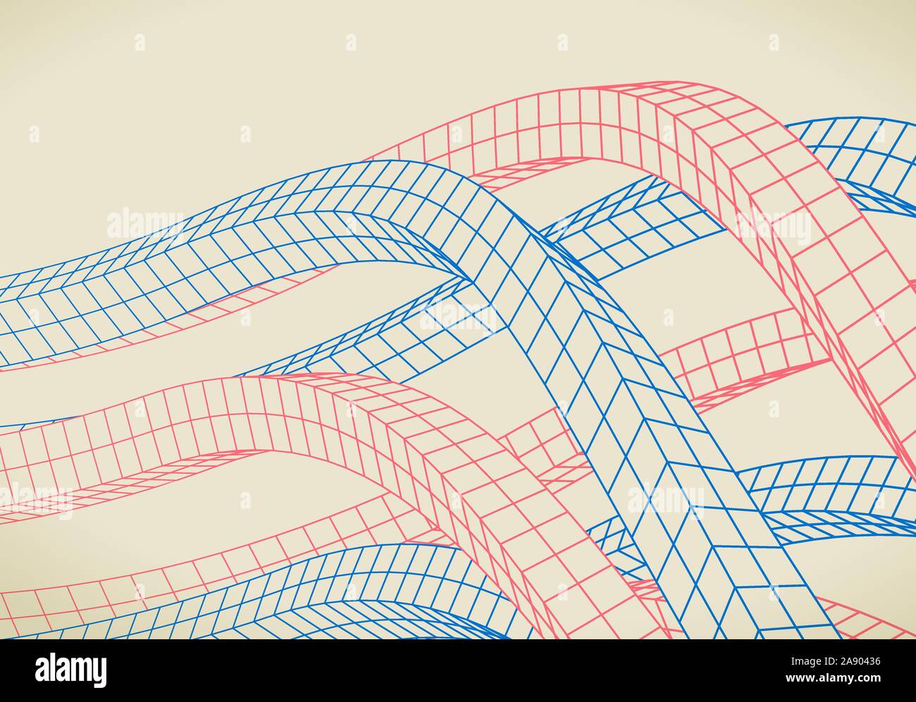 Abstract background with 3D grid lines waving Stock Vector Image & Art ...