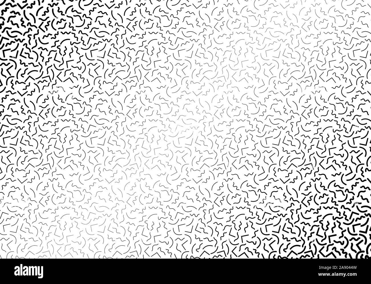 Background with abstract memphis line pattern and thickness gradient ...