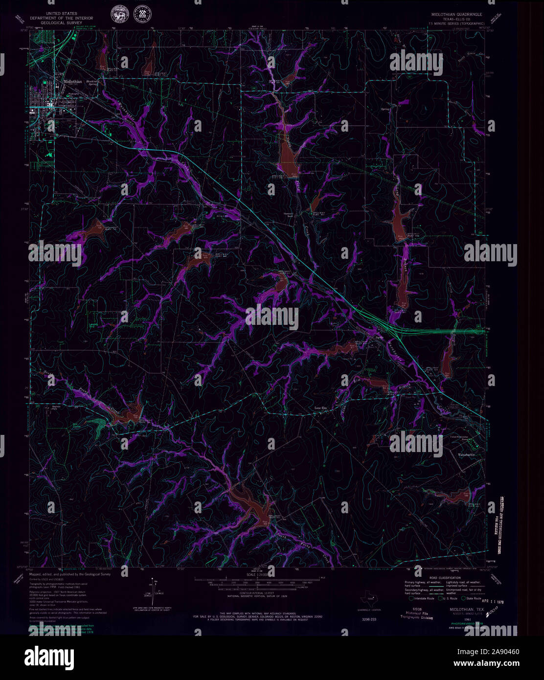 Midlothian texas map hi-res stock photography and images - Alamy