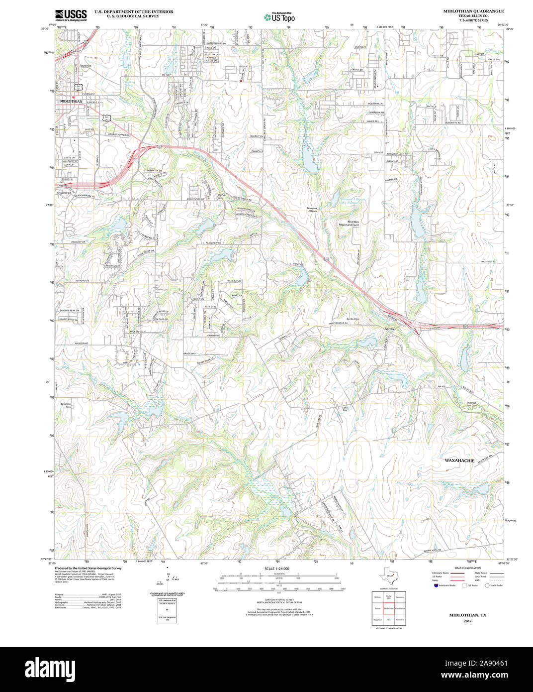 Map of midlothian texas hi-res stock photography and images - Alamy