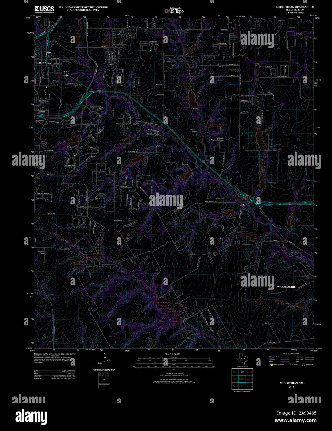 Midlothian texas map hi-res stock photography and images - Alamy