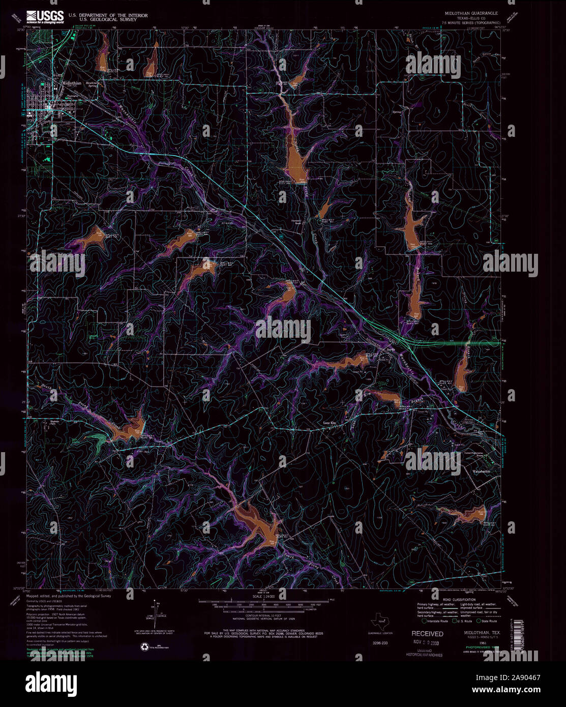 Midlothian texas map hi-res stock photography and images - Alamy
