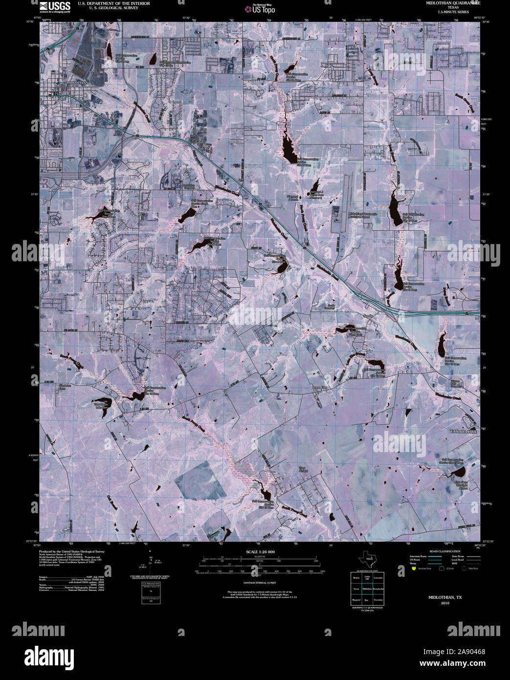 Map of midlothian texas hi-res stock photography and images - Alamy