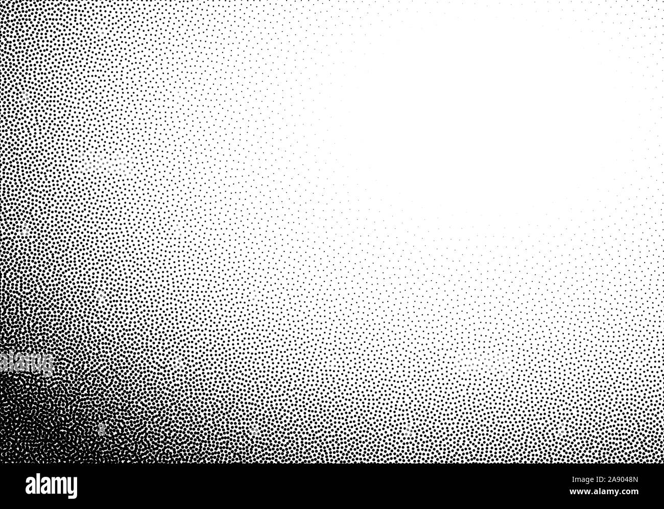 Dotwork gradient background, black and white scattered stipple dots ...
