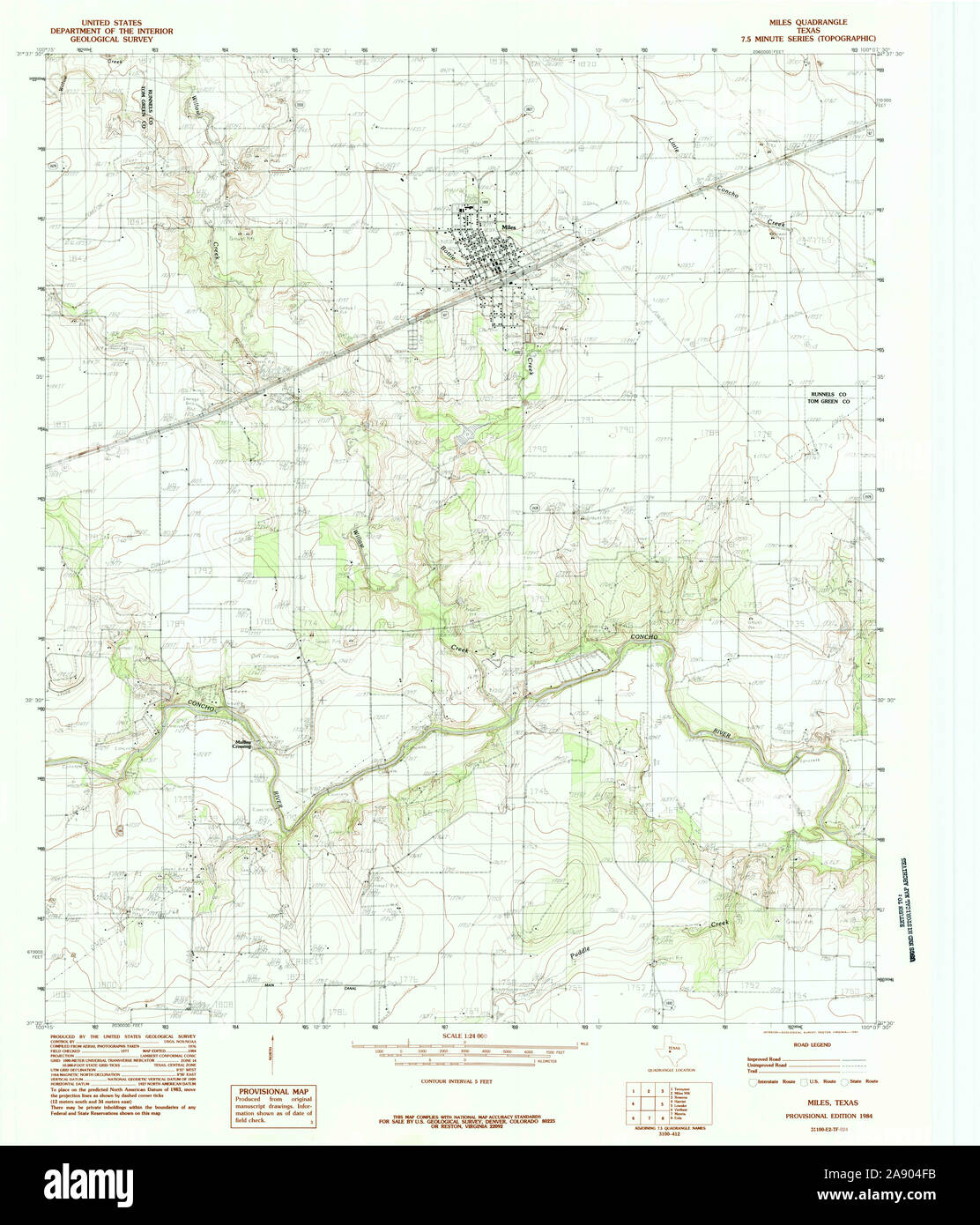 Map of miles texas hi-res stock photography and images - Alamy