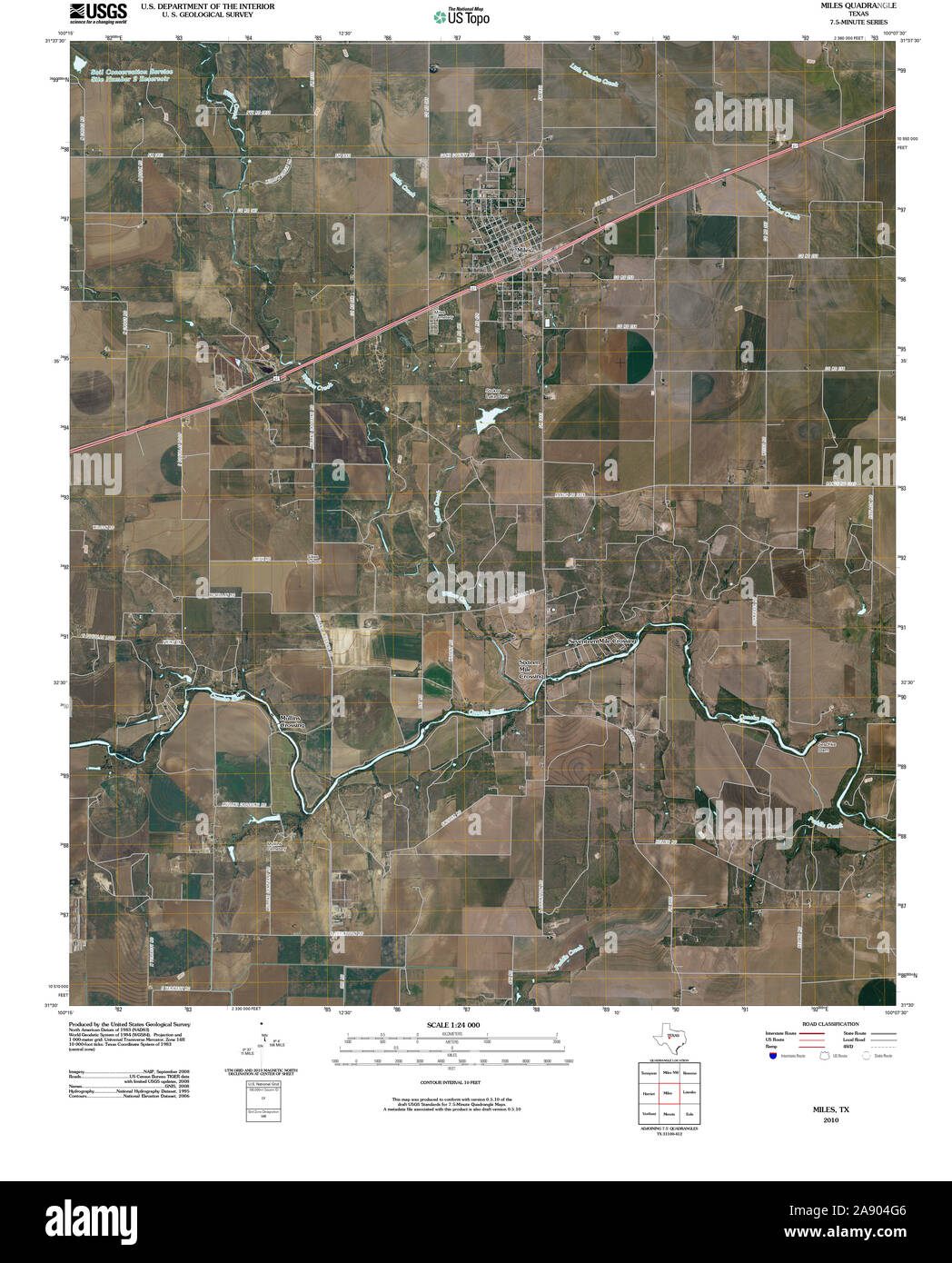 Map of miles texas hi-res stock photography and images - Alamy