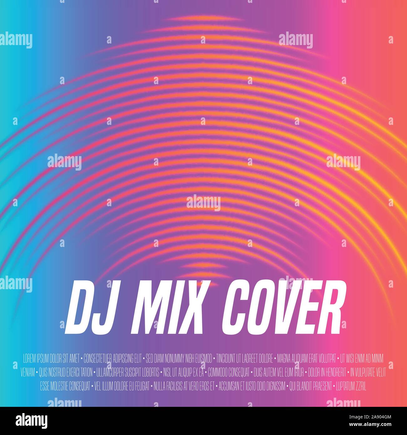 Music cover with vibrant waveform as a vinyl grooves Stock Vector Image ...
