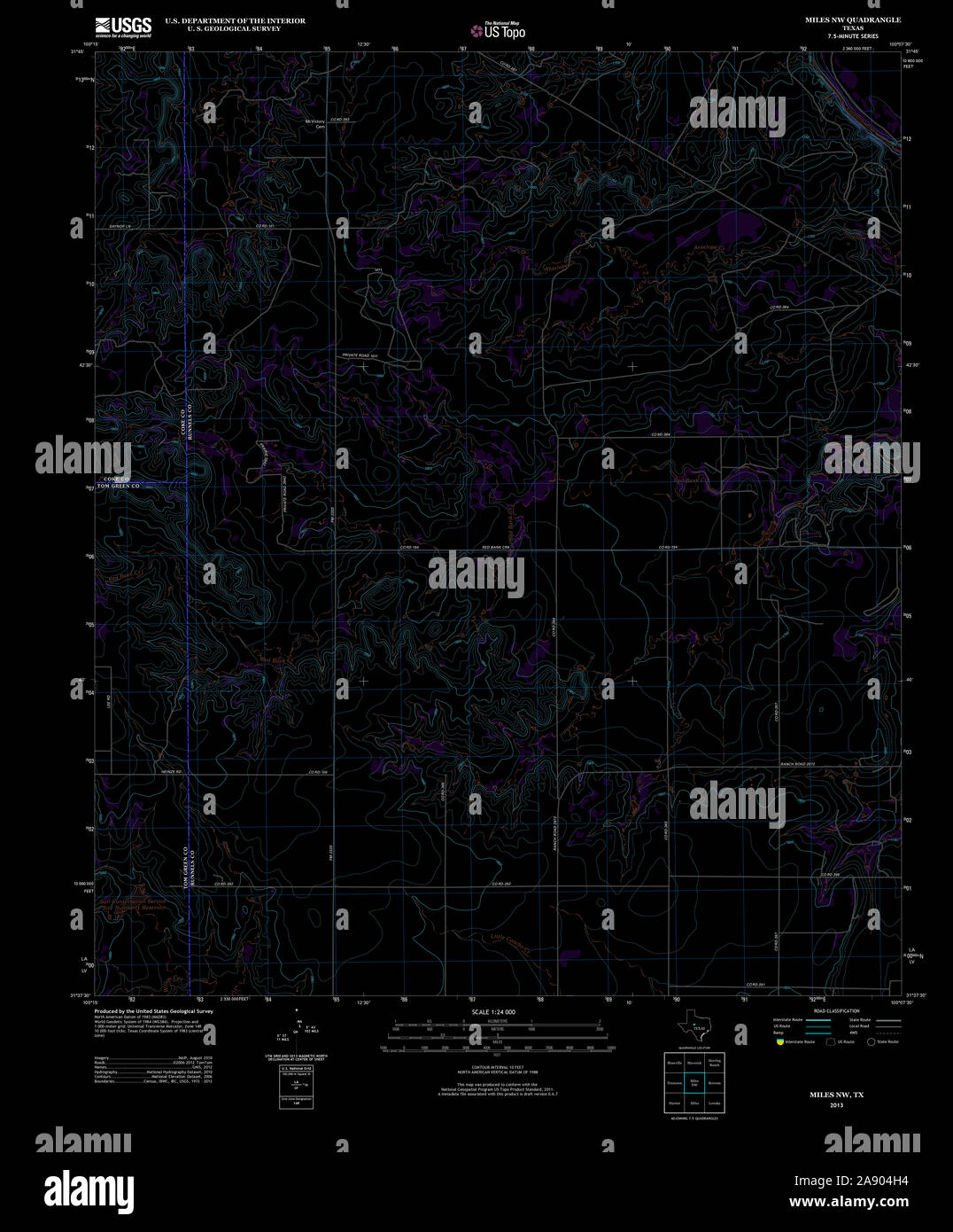 Map of miles texas hi-res stock photography and images - Alamy