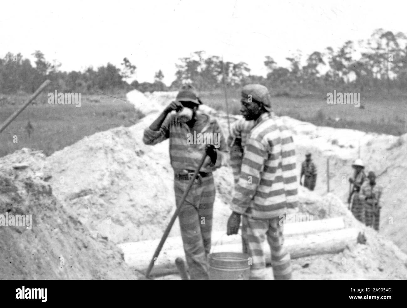 African American convicts working at an outdoor location ca. 1934-1950 ...