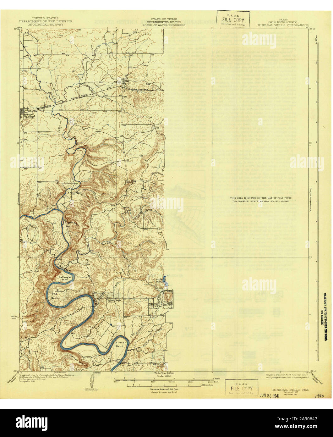 Mineral wells map hi-res stock photography and images - Alamy