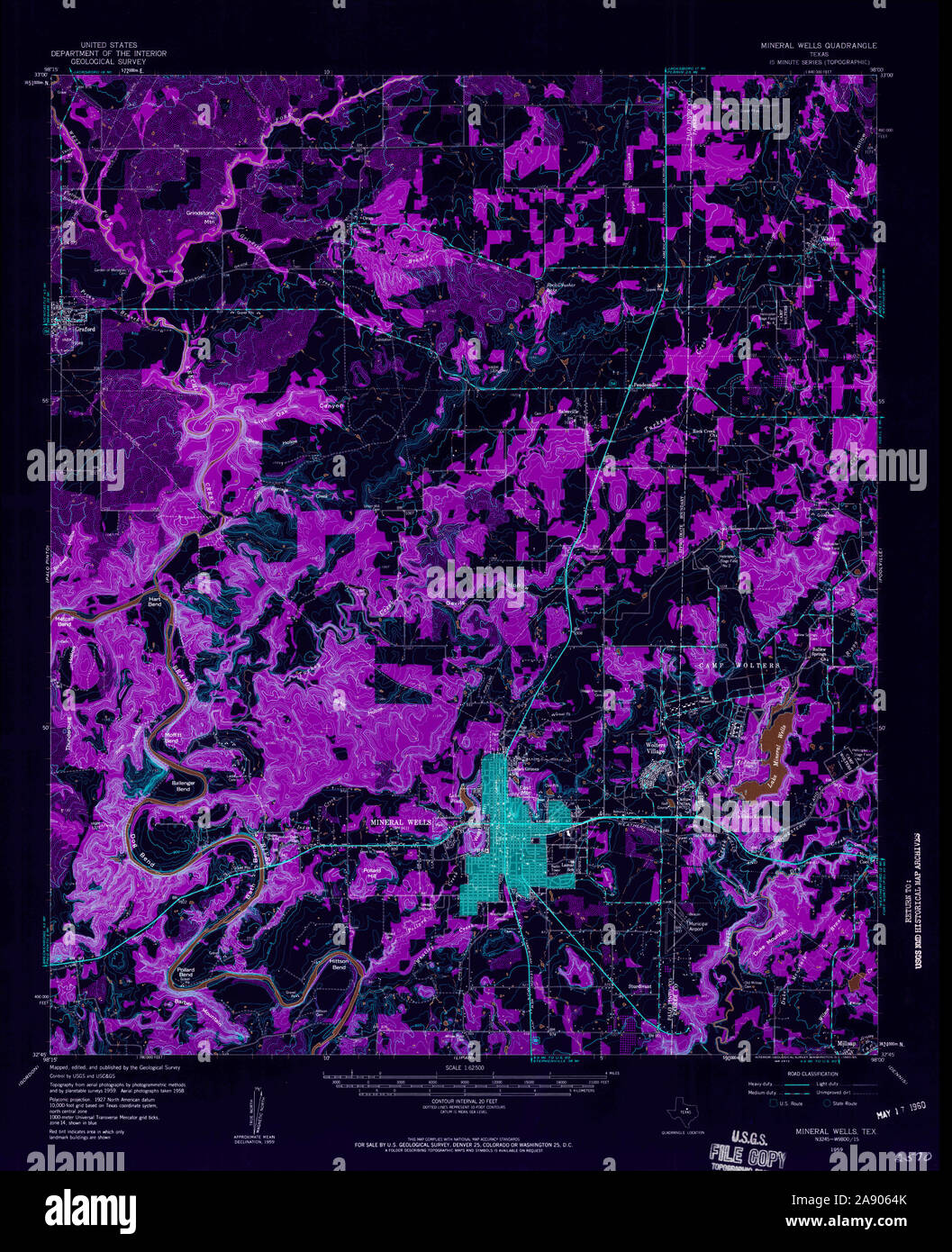 Map of mineral wells texas hi-res stock photography and images - Alamy