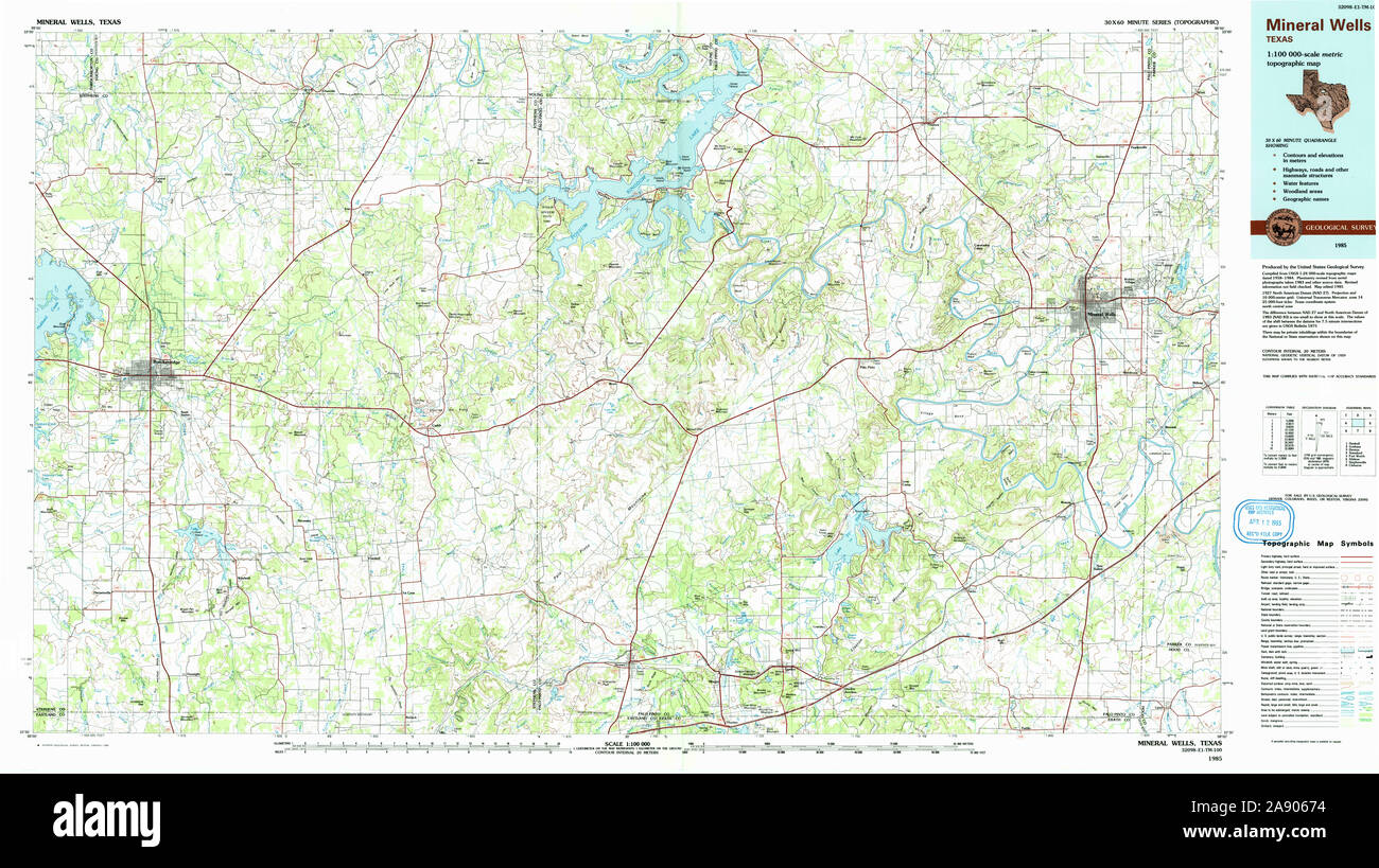 Map of mineral wells texas hi-res stock photography and images - Alamy