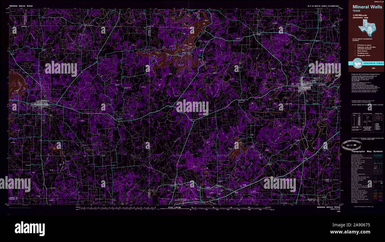 Map of mineral wells texas hi-res stock photography and images - Alamy
