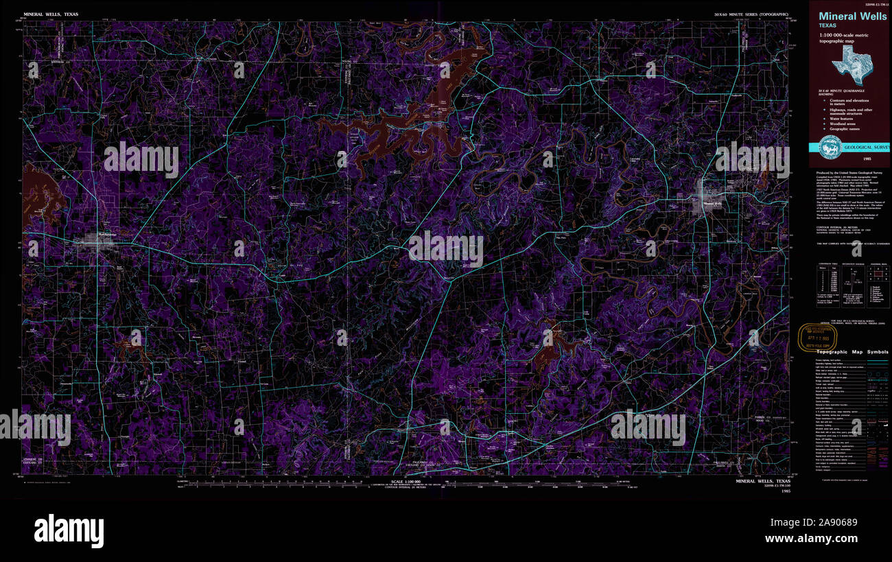 Map of mineral wells texas hi-res stock photography and images - Alamy