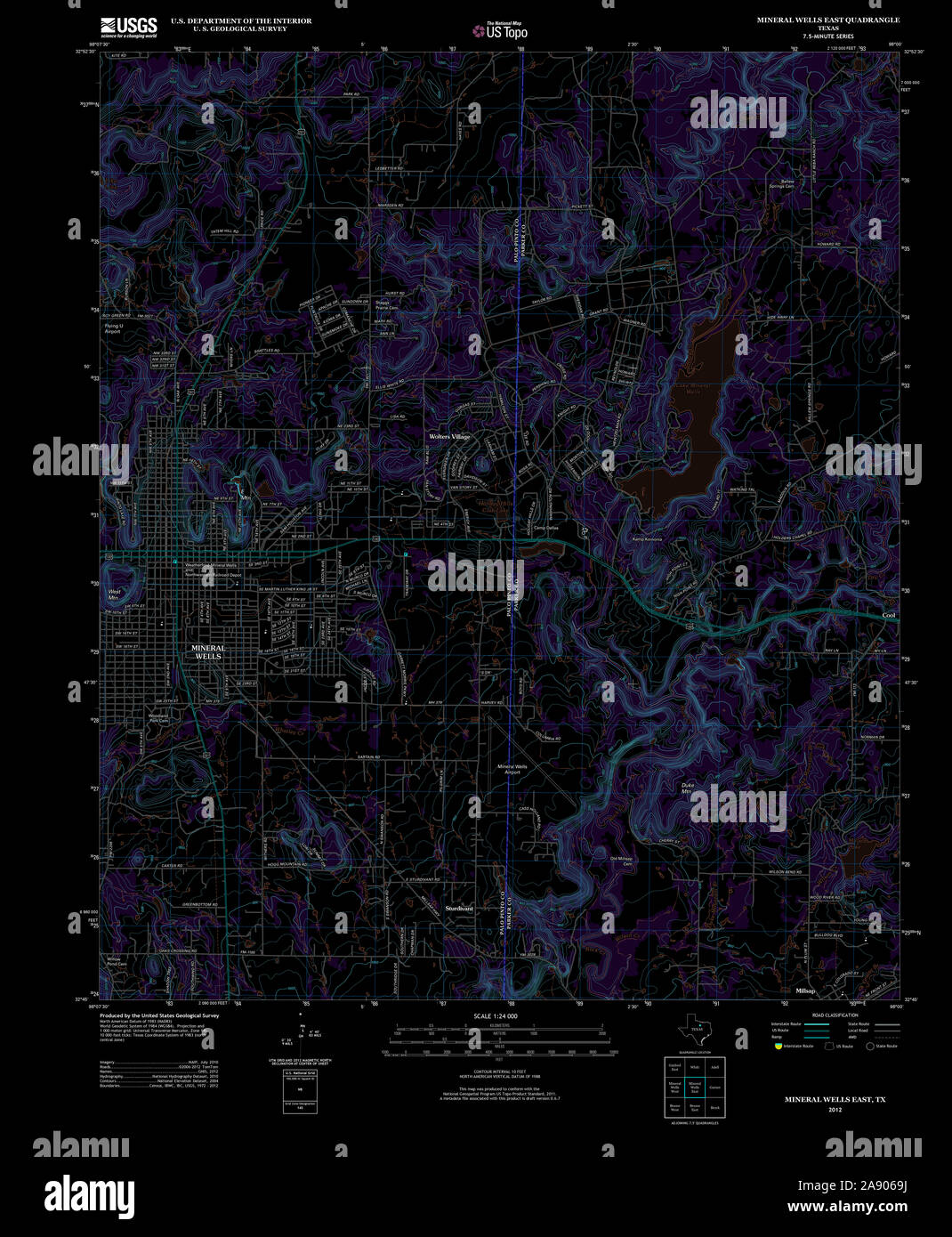 Mineral wells map hi-res stock photography and images - Alamy