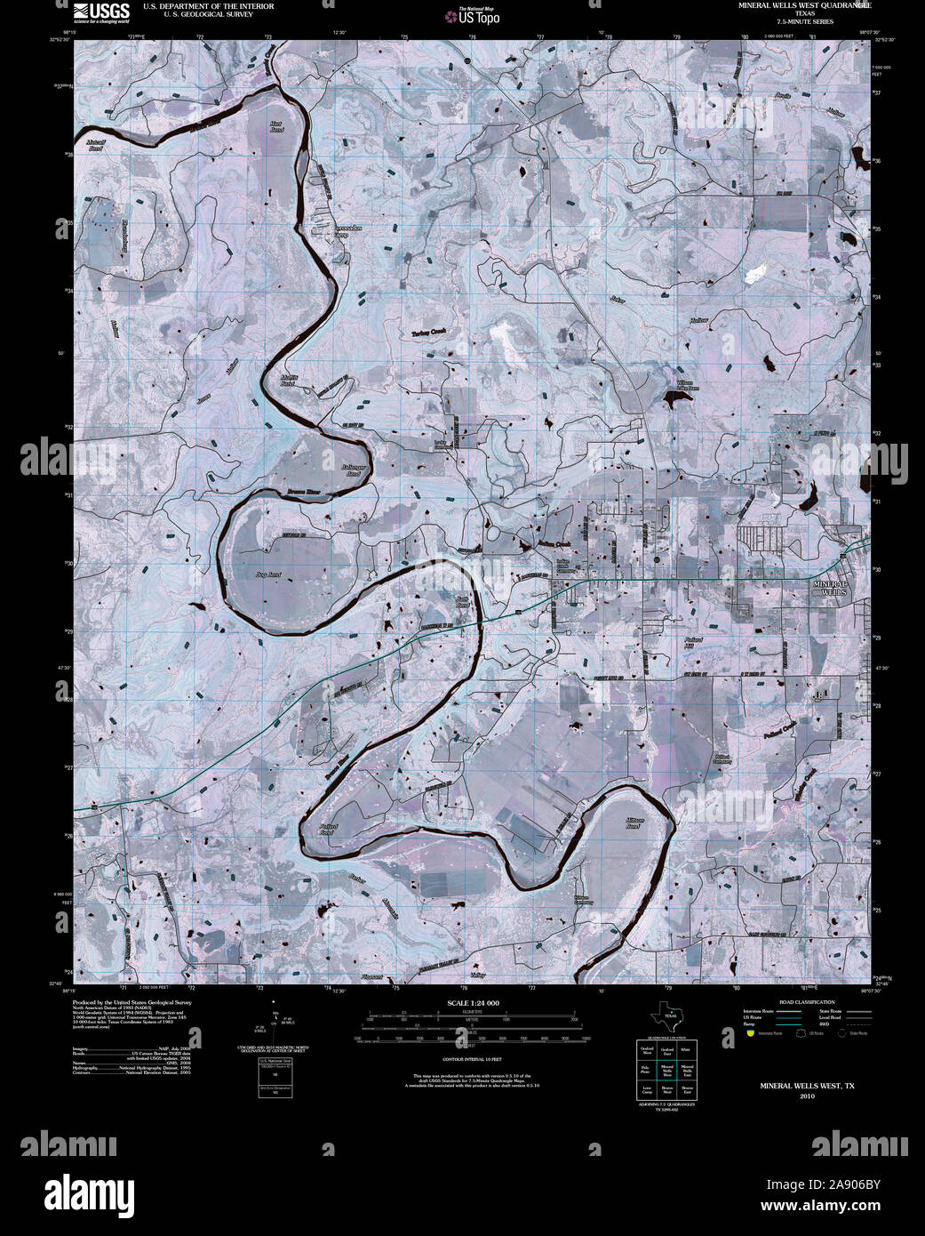 Map of mineral wells texas hi-res stock photography and images - Alamy