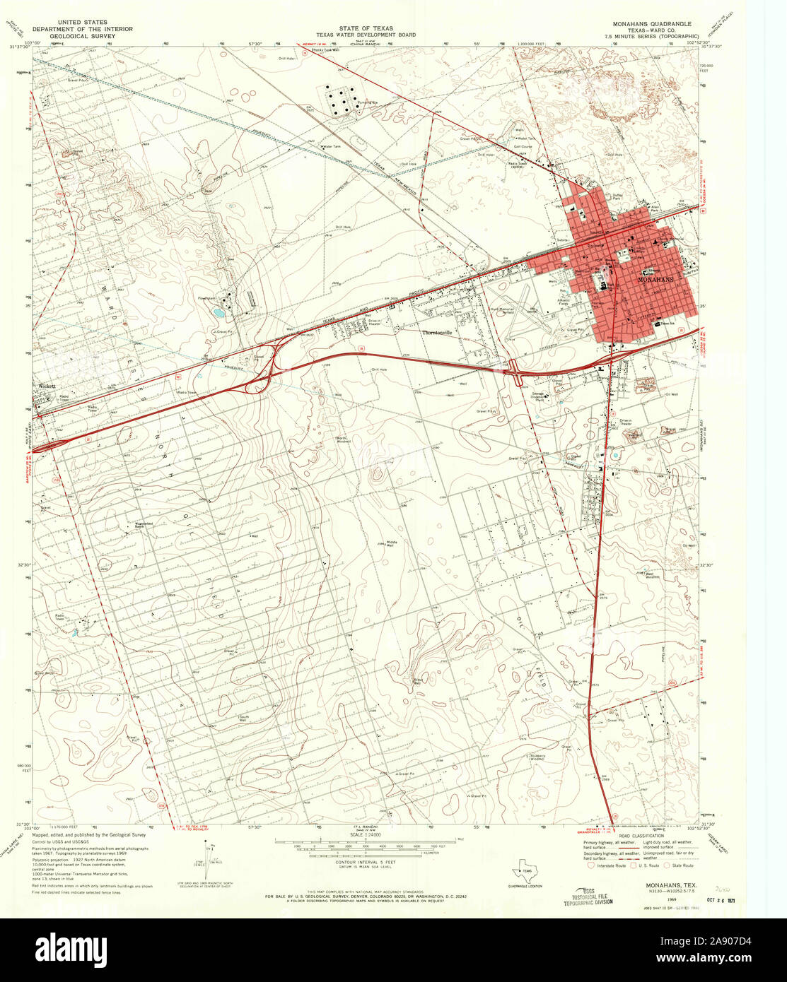 Map of monahans hi-res stock photography and images - Alamy